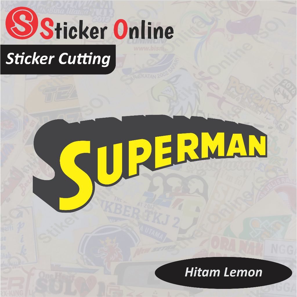 Jual Stiker Tulisan Superman | Sticker Tulisan Superman Motor Mobil ...