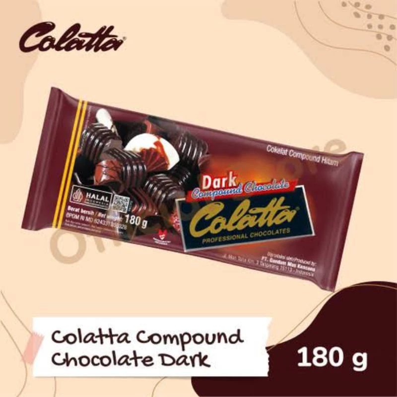 Jual Colatta Dark 180 Gram Colata Compound Chocolate Coklat Batang ...
