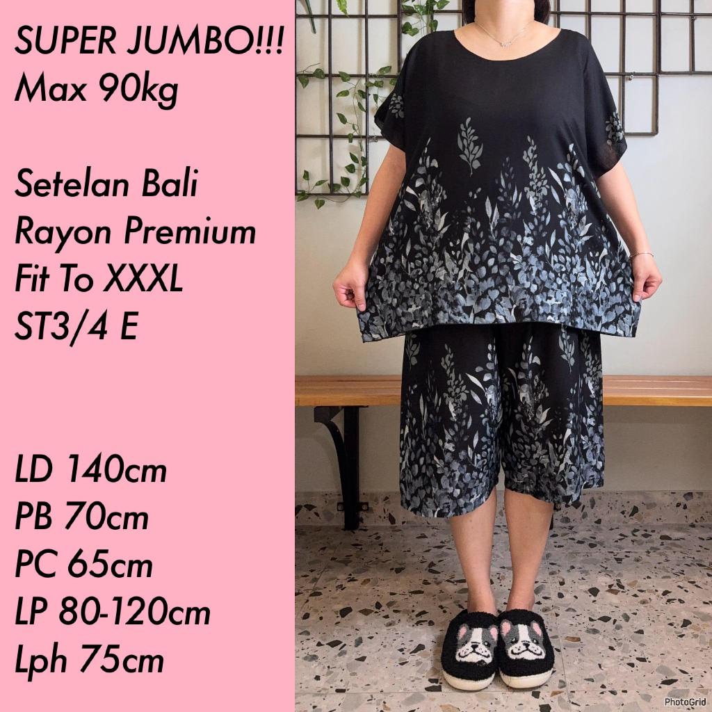 Jual SETELAN BAJU BALI CELANA 3/4 SUPER JUMBO FIT TO 4XL MOTIF MUAT 75-90KG!!! REAL PICT ...