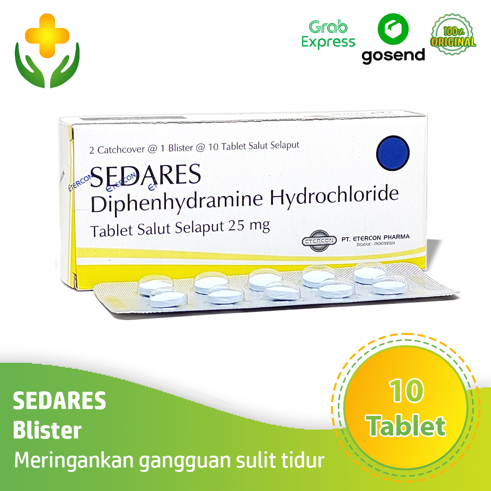 Jual Sedares 25 mg 1 Blister 10 Tablet - Obat Gangguan Sulit Tidur ...