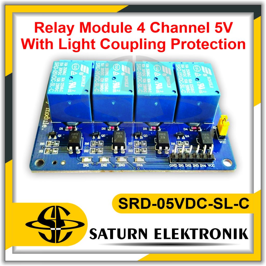 Jual Relay Module For Arduino 5V 12V 24V 4 Channel | Shopee Indonesia