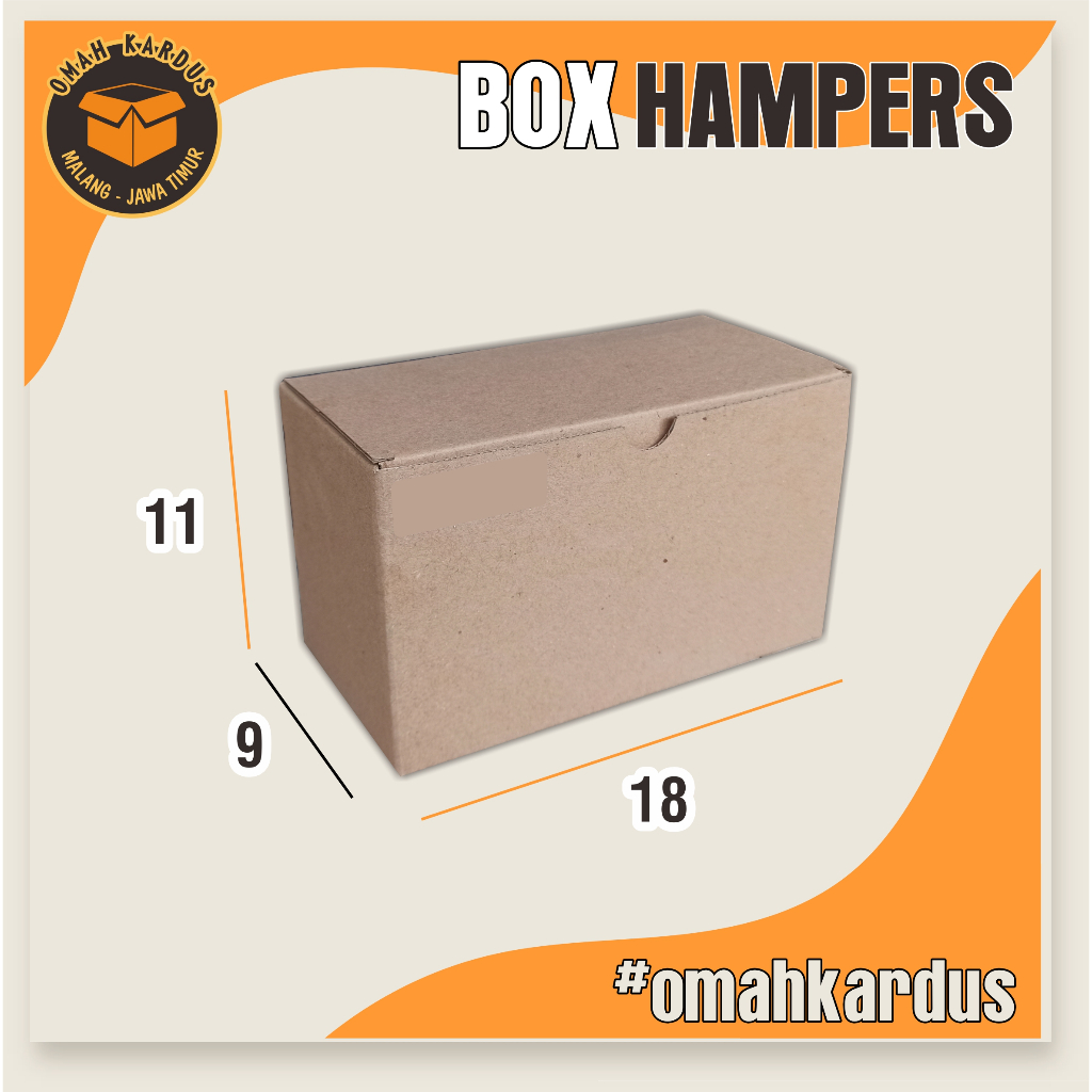 Jual Box Hampers 18x9x11 cm / kardus box polos / kardus diecut / box diecut / kardus hampers ...