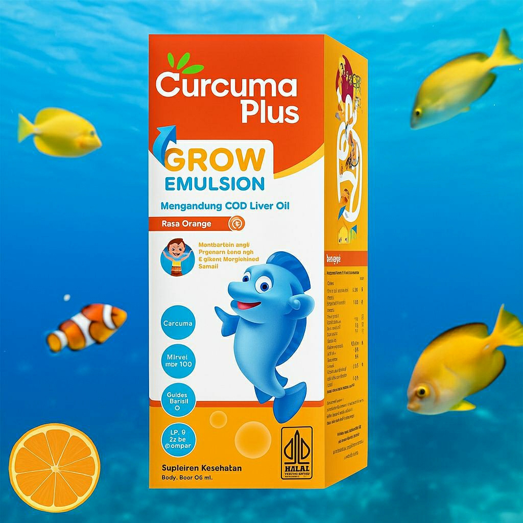 Jual Curcuma Plus Grow Emulsion Vit 100ml COD Liver Oil Minyak Ikan ...