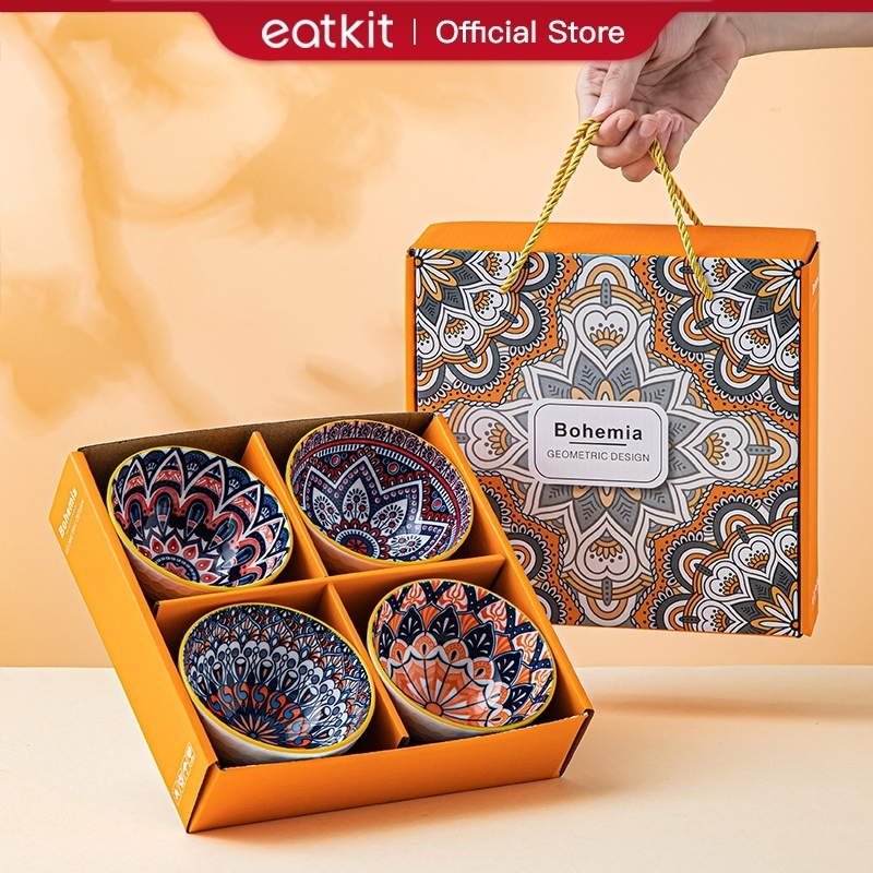 Jual Eatkit Hampers Mangkok Set | Hampers Keramik Gaya Porselen Biru ...