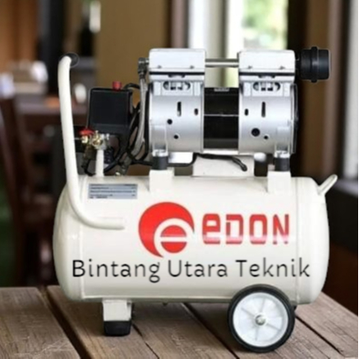 Jual EDON Kompresor Oiles 0.75HP 25L Silent Oiless Compressor Oilless ...