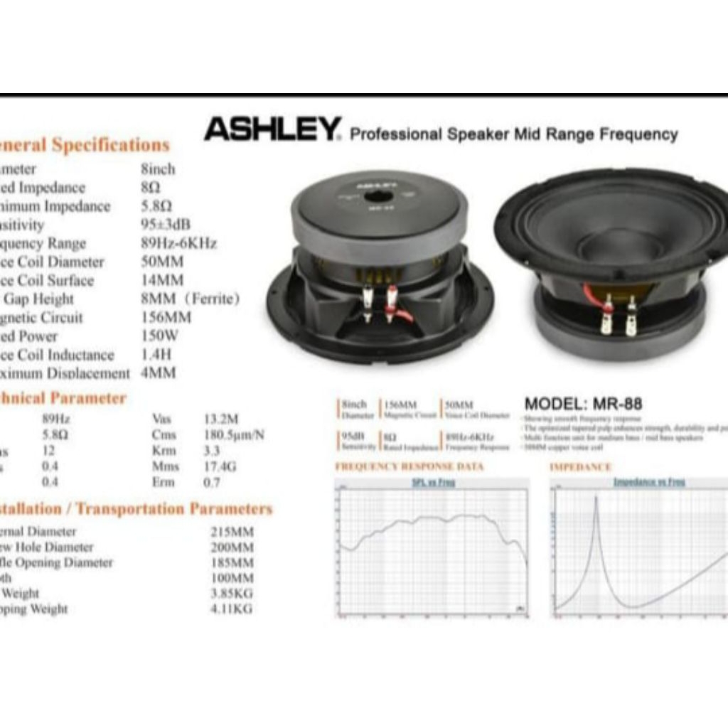 Jual SPEAKER KOMPONEN ASHLEY MR88 ORIGINAL / SPEAKER COMPONENT ASHLEY ...