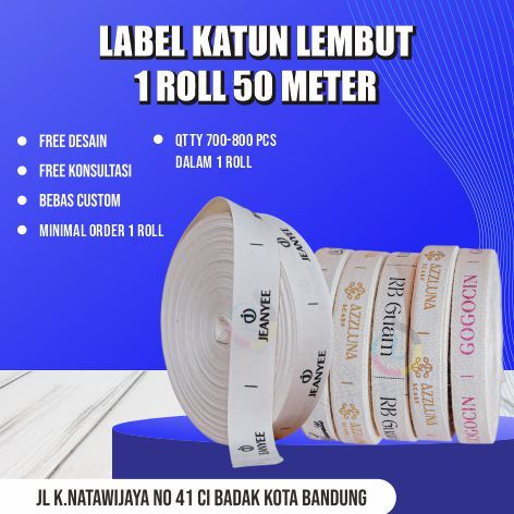 Jual label katun/label nama/label custom/label piterban/label aksesoris ...