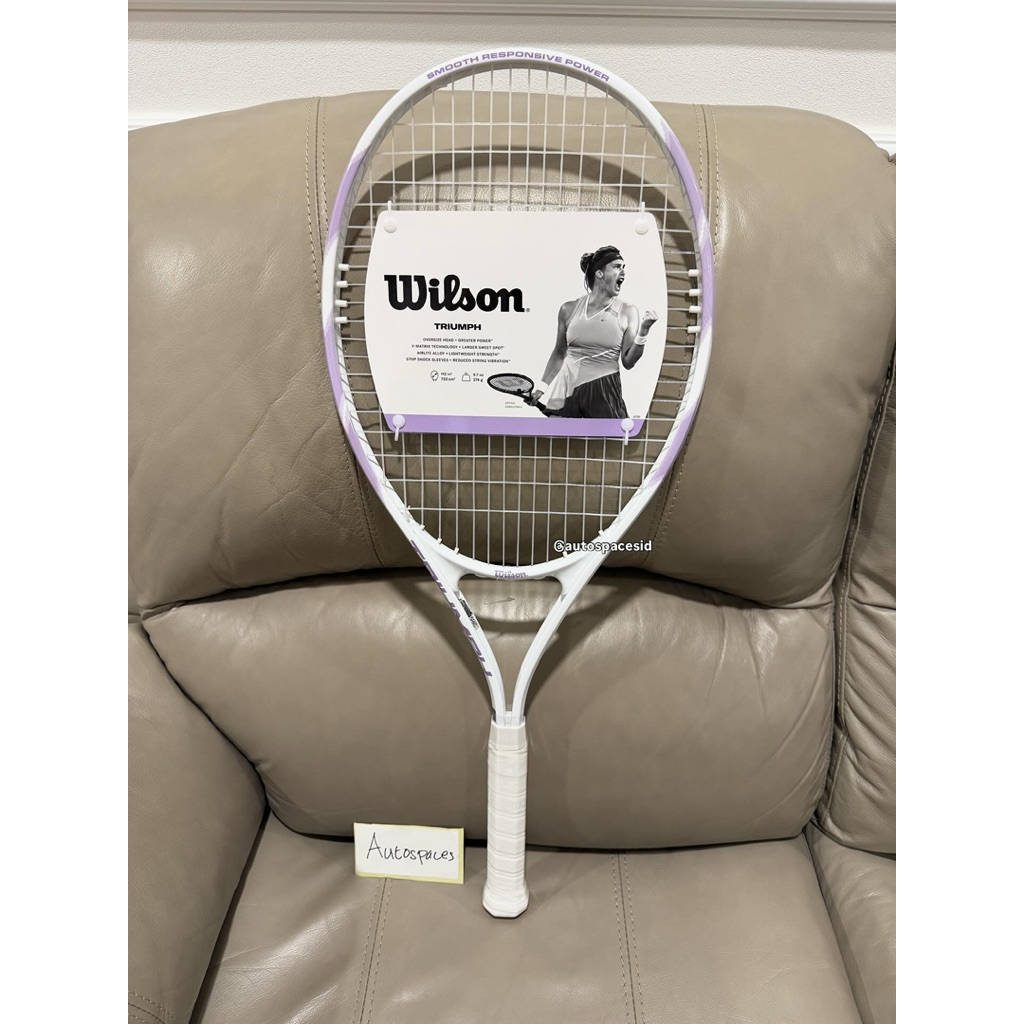 Jual Wilson Triumph White Purple tennis racket Original raket tenis ...