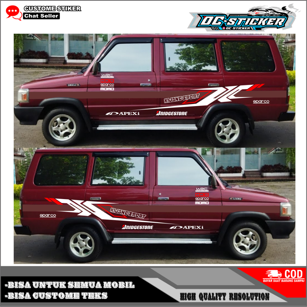Jual Stiker Mobil Kijang Sport Stiker Body Kijang Super Stiker Kijang ...
