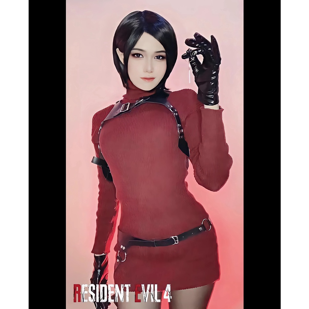 Jual KODE W69K Kostum Cosplay Ada Wong Resident Evil 4 Remake LENGKAP ...