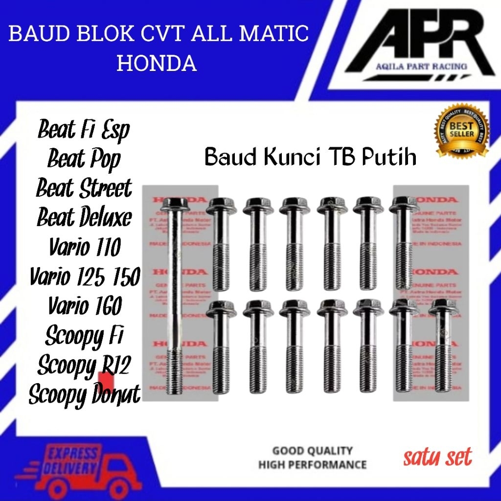 Jual 1 Set Baud Baut Blok CVT Bak CVT Beat Fi Beat Esp Scoopy Fi Esp ...