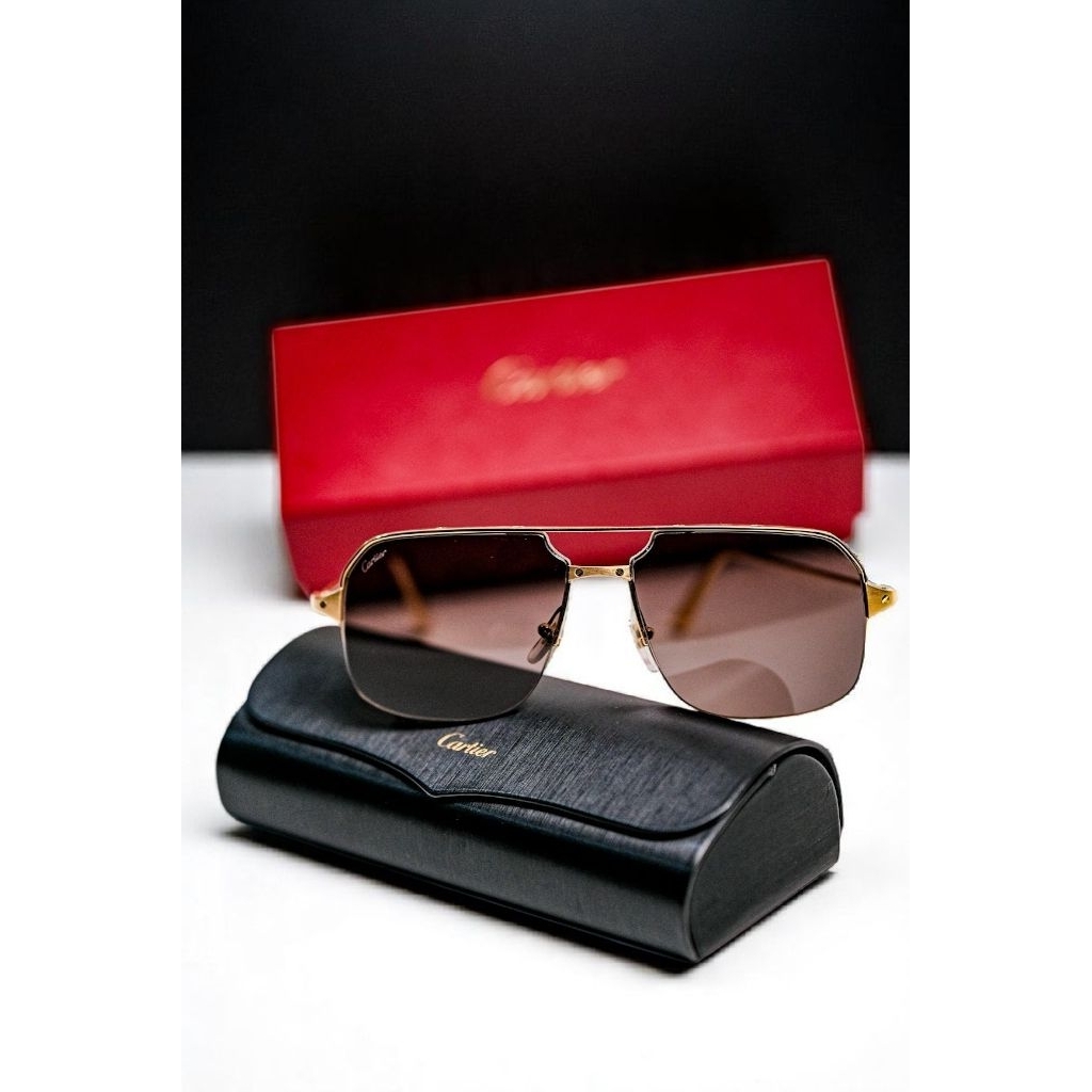 Jual Sunglasses Cart*er Gold Grey Original Authentic Made In France ...