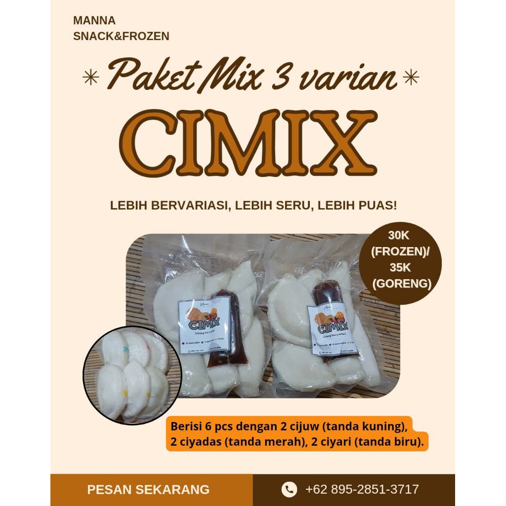 Jual Cireng Mix 3 varian (CIMIX) by Manna Snack & Frozen | Shopee Indonesia