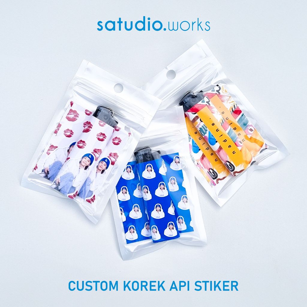 Jual [COD semua area] [Tanpa PO] Custom Korek Api sticker base free ...