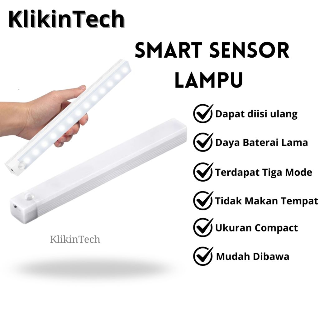 Jual Lampu Sensor Gerak Magnetic Motion Sensor Lampu Stick Panjang LED ...