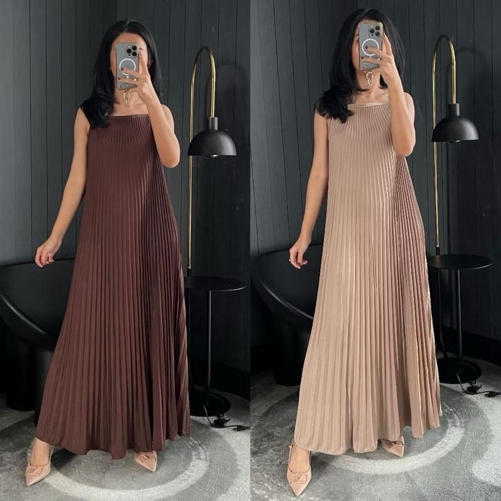 Jual Dress Plisket / Inner Dress Plisket Payung Mayung / Maxy Dress ...
