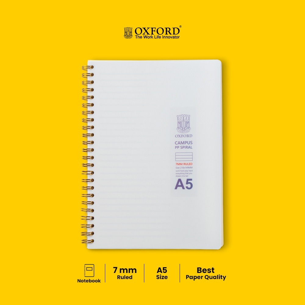 Jual Oxford Notebook Spiral Ukuran A5 Line Isi 80 Lembar – Hardcover ...