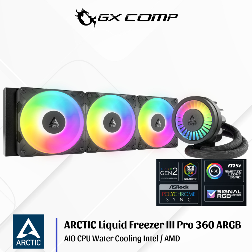 Jual Arctic Liquid Freezer III Pro 360 ARGB Black Multi Compatible All ...