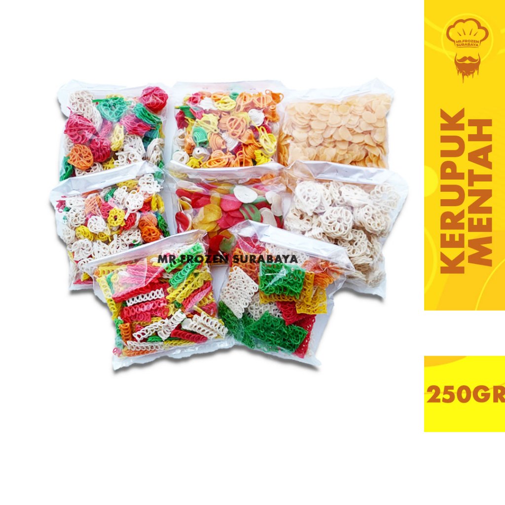 Jual [250gr] Kerupuk Mentah Krupuk Topping Seblak Mentah | Shopee Indonesia