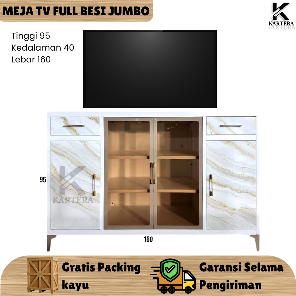 Jual Meja Tv / Buffet Tv Bahan Full Besi Jumbo-Buffet Tv-Buffet Tv Full ...