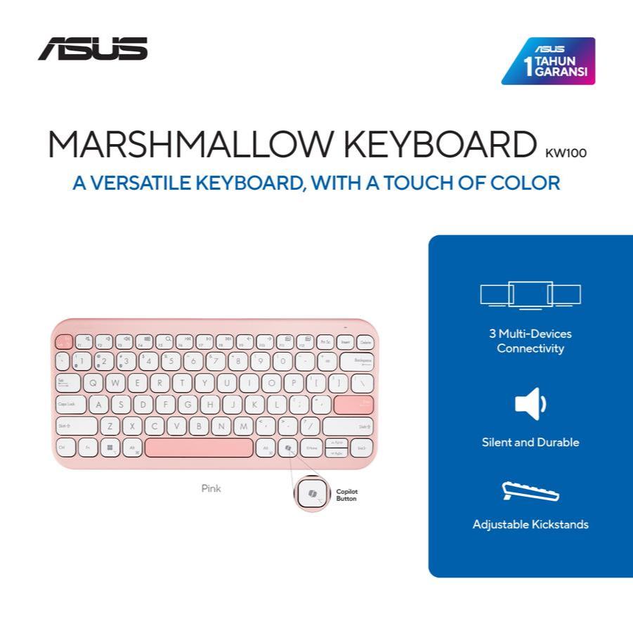 Jual ASUS Marshmallow Keyboard KW100 - Rose Clay | Shopee Indonesia