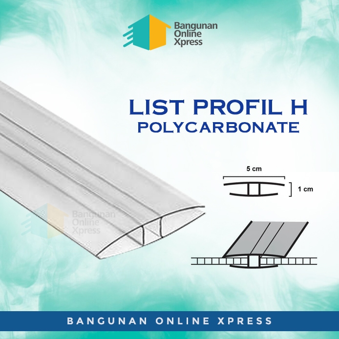 Jual Lis H Profile Fiber Transparan Bening Sambungan Atap | Shopee ...