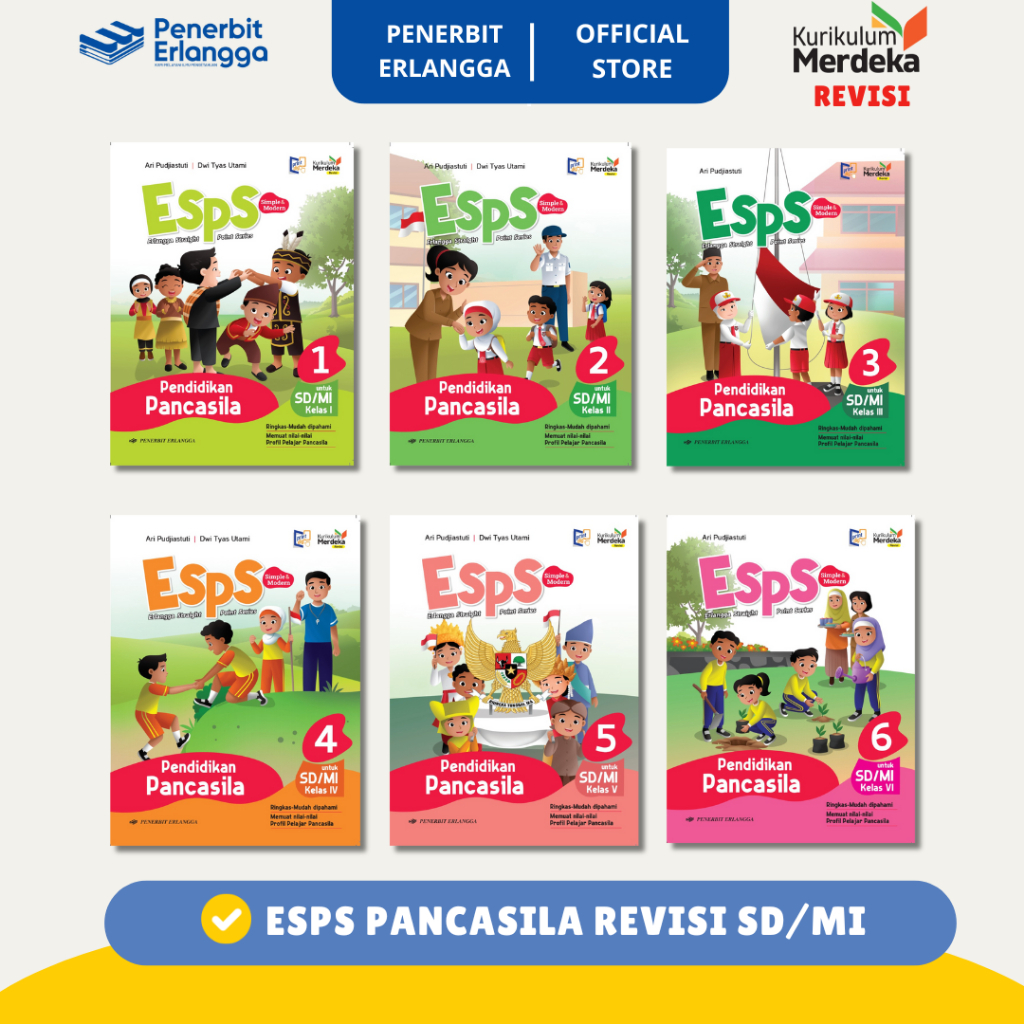 Jual [Erlangga Official] Esps Pendidikan Pancasila Revisi Sd/Mi Kelas 1 2 3 4 5 6 - Kurikulum ...