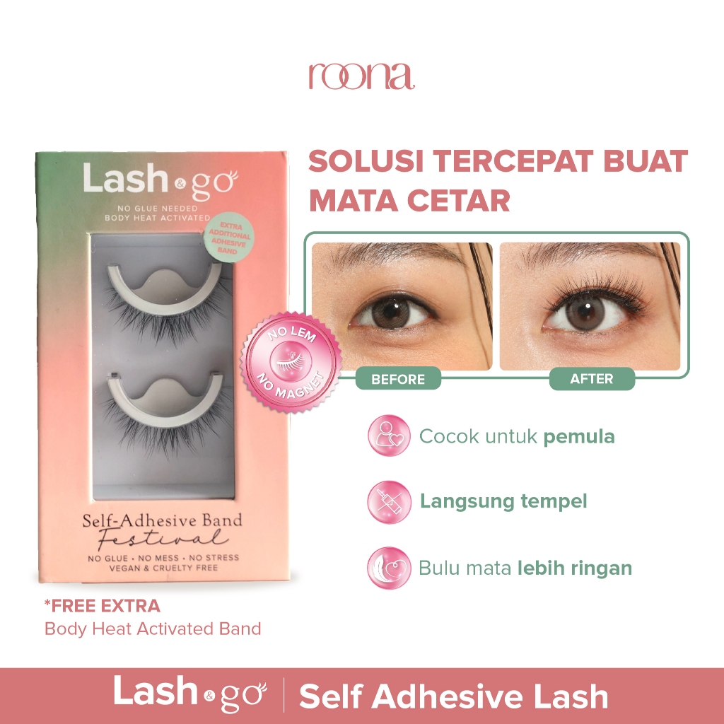 Jual ROONA - Lash & Go [Langsung Tempel] Bulu Mata Palsu Tanpa Lem ...