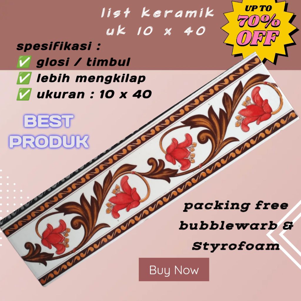 Jual list keramik dinding minimalis ukuran 10x40 / grosir list keramik ...