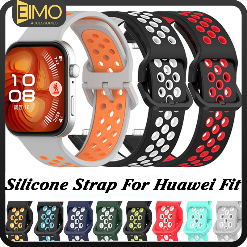 Jual Sport Silicone Strap for Huawei Watch Fit 4 / Huawei Watch Fit 4 ...