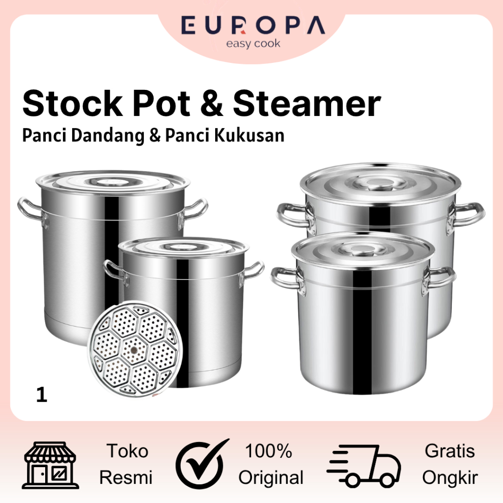 Jual Panci Dandang Stainless Steel Tebal Panci Bakso Stockpot Panci ...