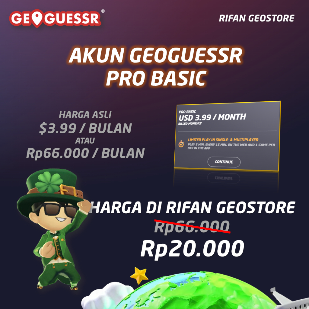 Jual GeoGuessr Pro Basic | 1 - 12 Bulan | Shopee Indonesia