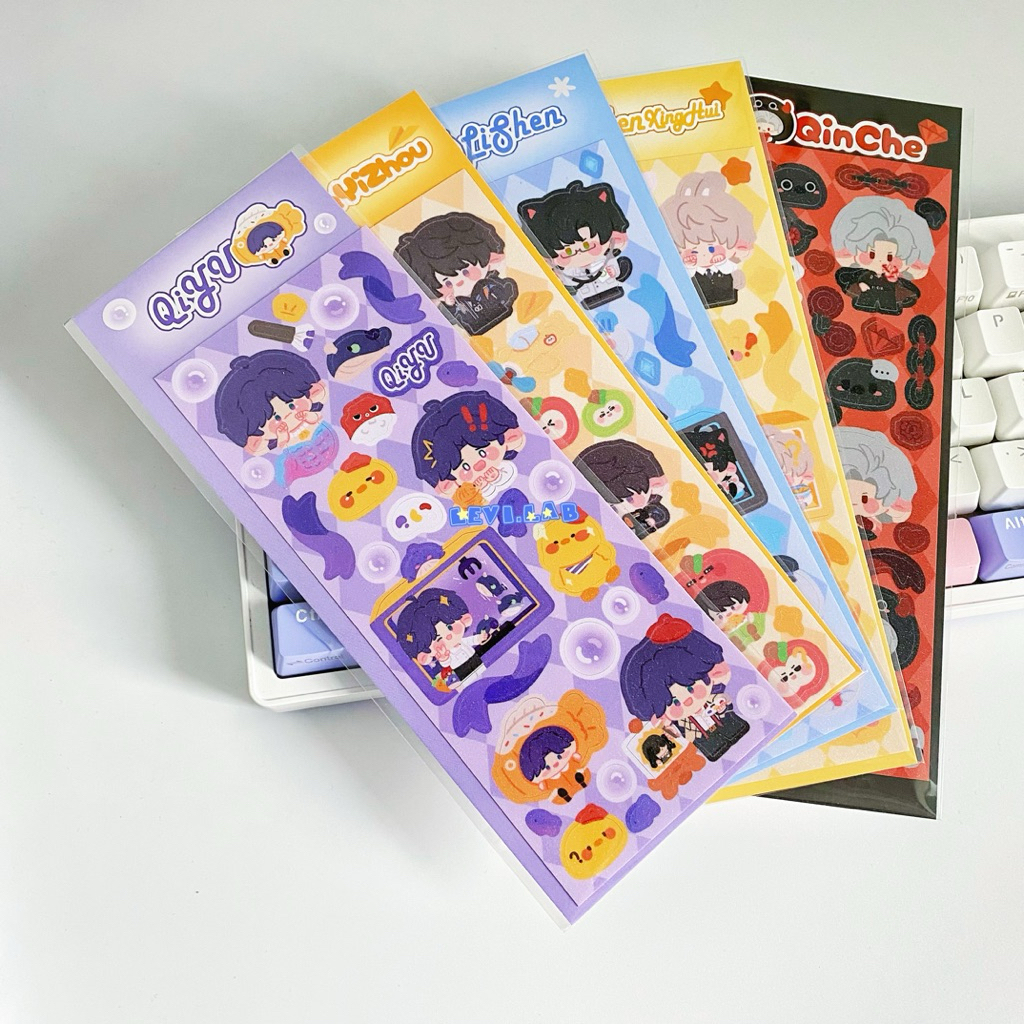 Jual STICKER SHEET CALEB ZAYNE SYLUS XAVIER RAFAYEL LOVE AND DEEPSPACE ...