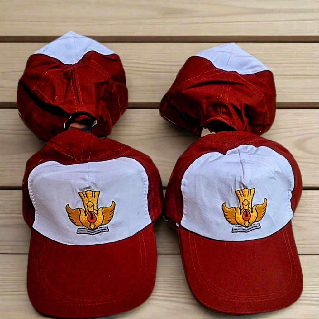 Jual Topi Seragam SD Merah Putih Logo Tut Wuri Handayani Bordir Fashion ...