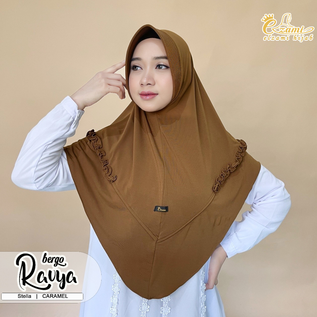 Jual RAVYA BERGO BY ELZAMI HIJAB bahan stella | Shopee Indonesia