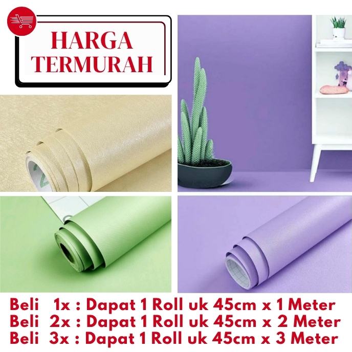 Jual Wallpaper Sticker Dinding Wallpaper Studio Dinding Motif Polos ...