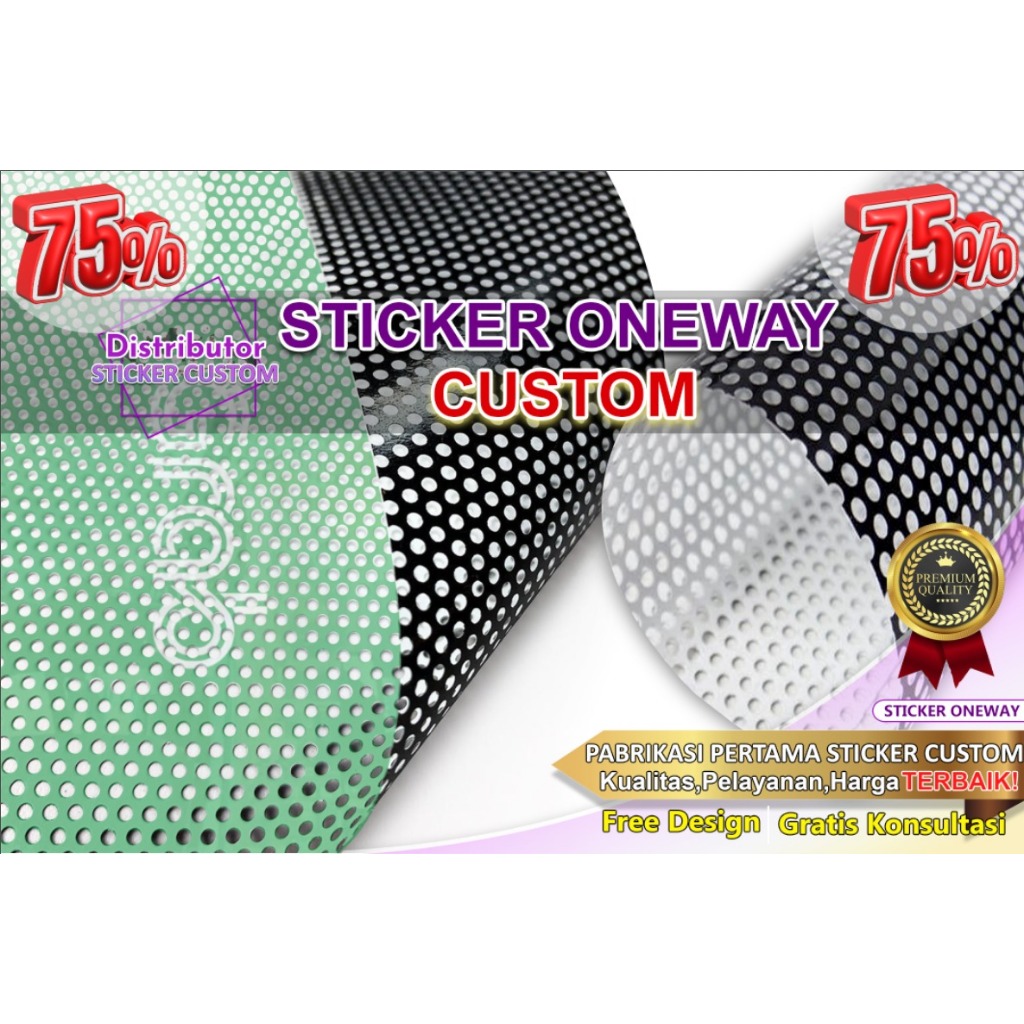 Jual Cetak Sticker One Way Custom 3D Vision | Stiker Vision | Stiker ...