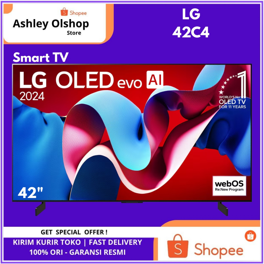 Jual TV OLED 42 Inch LG OLED C4 LG 42C4 OLED 42C4PSA 4K Smart TV ...