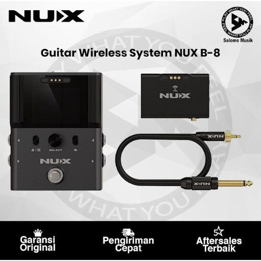 Jual NUX B8 Professional 2.4GHz Guitar Wireless System Black Original ...