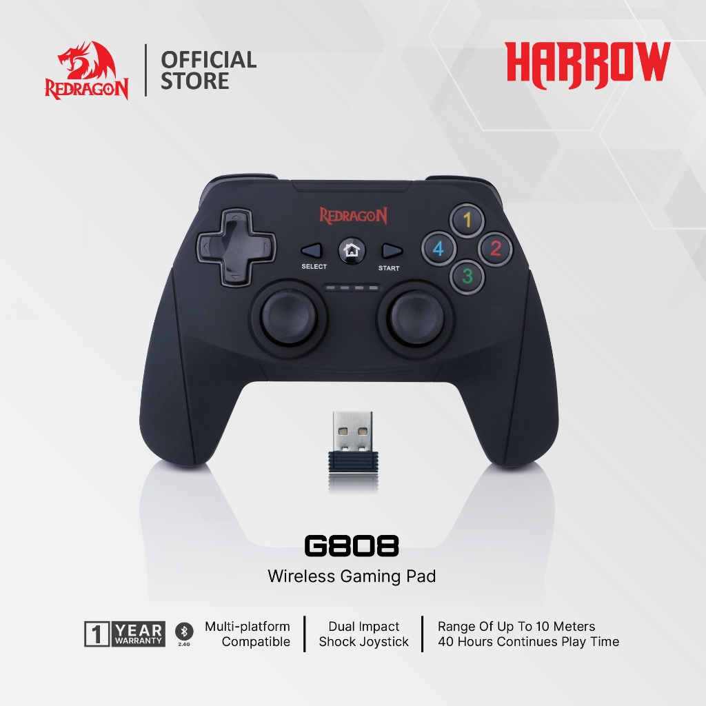 Jual Redragon HARROW G808 Multi-Platform Compatible Wireless Game pad ...