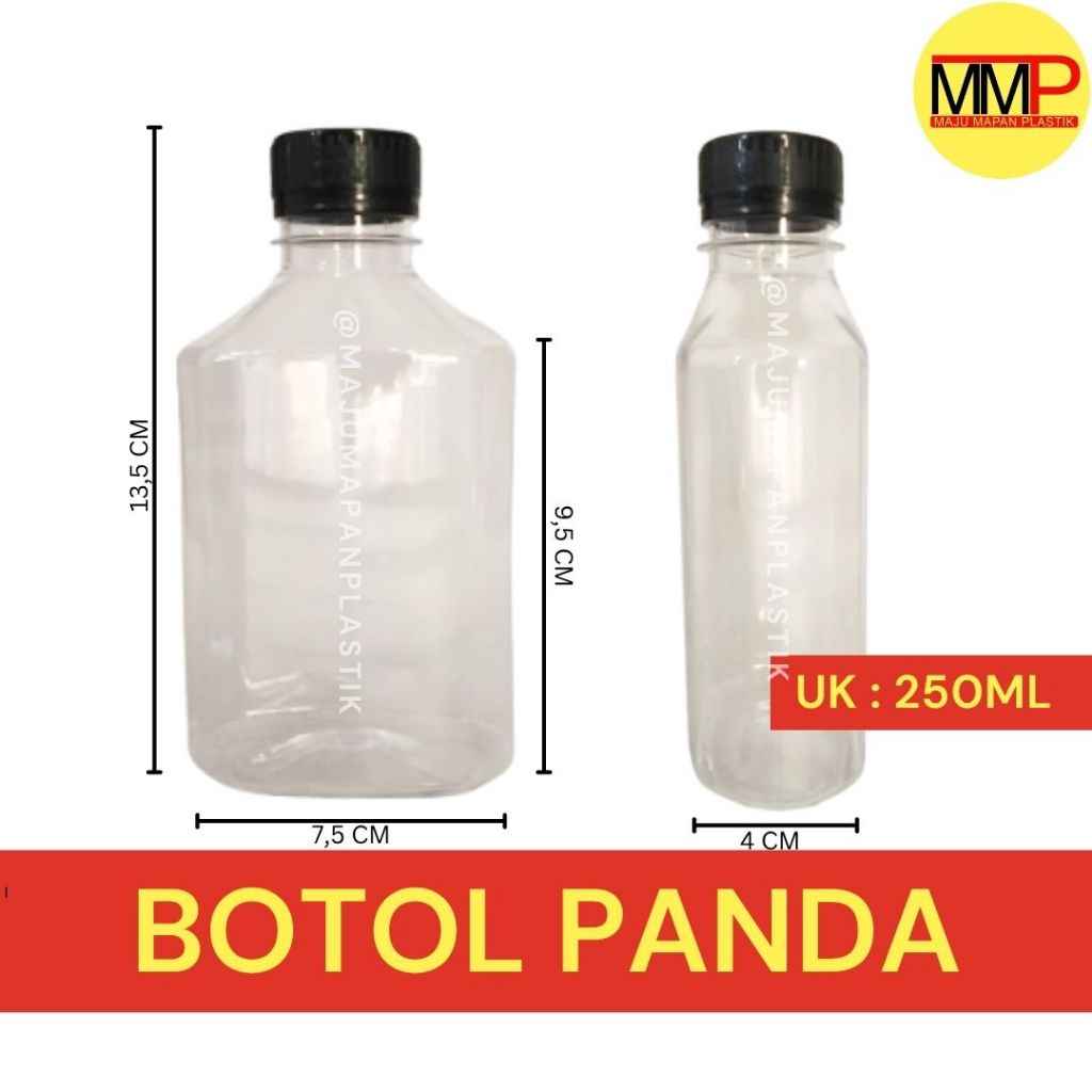 Jual BOTOL PET PANDA 250ML MINUMAN ANTI BOCOR PLASTIK | Shopee Indonesia