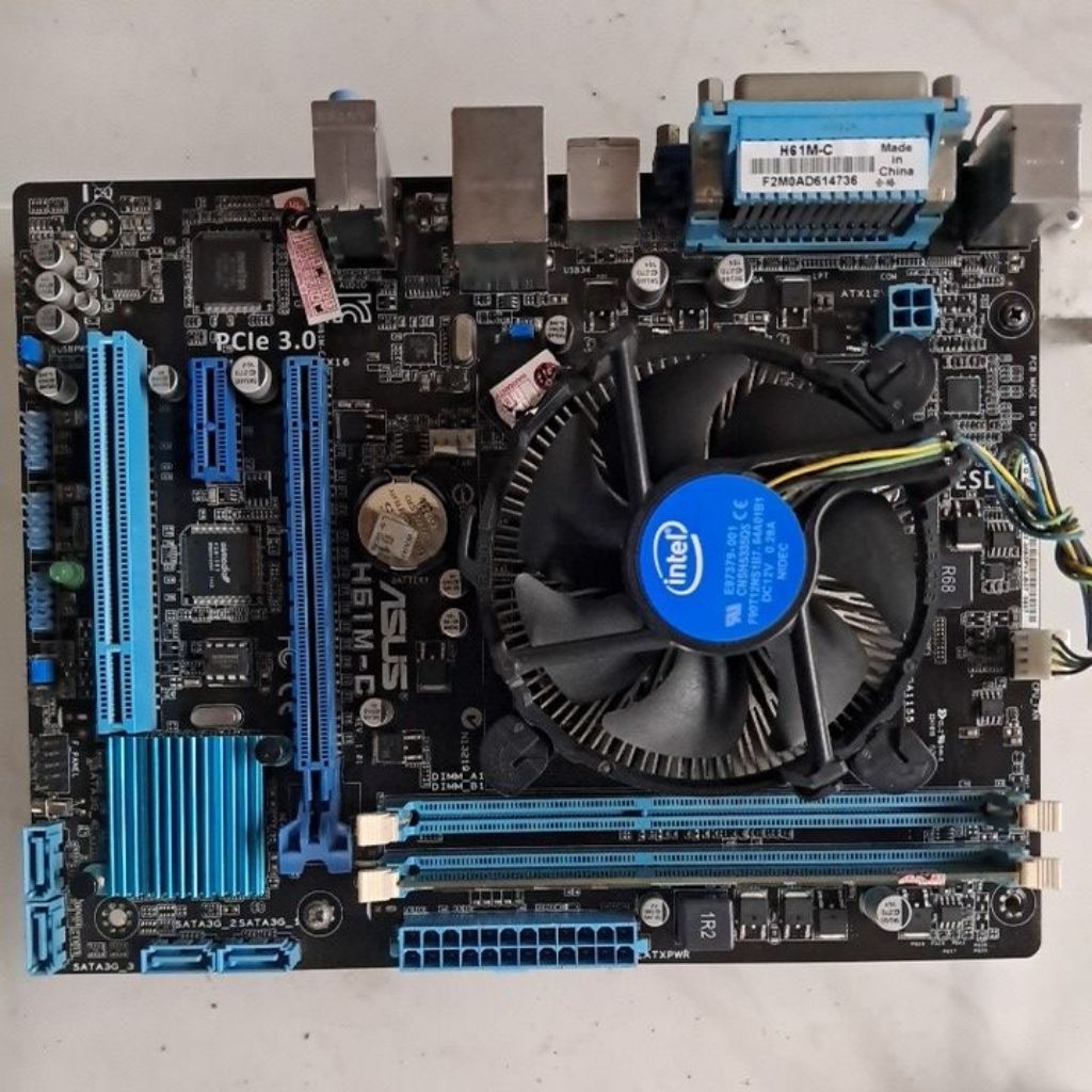 Jual Motherboard Asus H61M-C prosesor core i3-2120+ram 4gb ddr3 ...