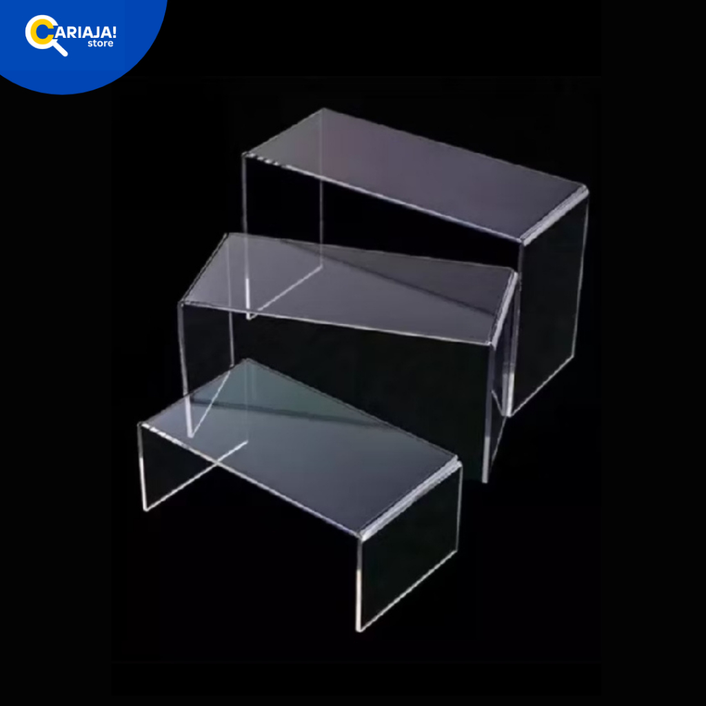 Jual Akrilik bening rak tangga mini / Arcrylic Display podium / tempat ...