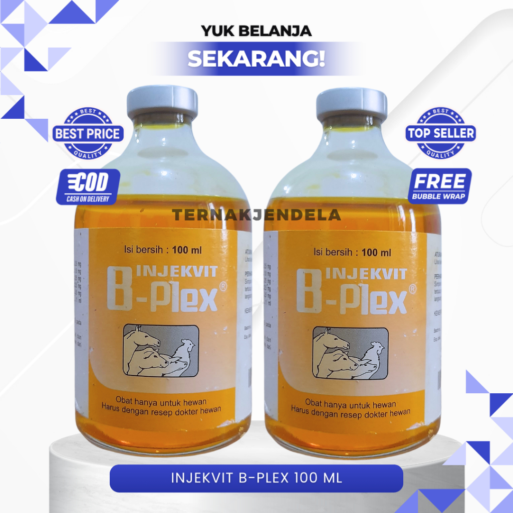 Jual INJEKVIT B-PLEX 100 ml - Tingkatkan Produktivitas dan Imun Hewan Vitamin B Complex Medion B ...