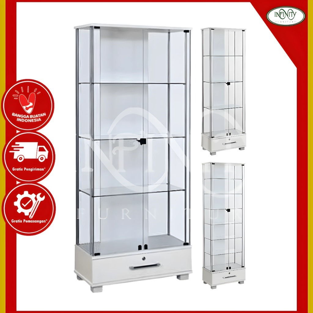 Jual Lemari Hias / Lemari Pajangan / Rak Display Kaca Vitrine Rack 1 ...