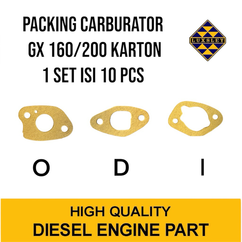 Jual Packing Karburator GX-160 GX-200 | Gasket Karbu Karton Isi 10 | Sparepart Mesin Bensin ...
