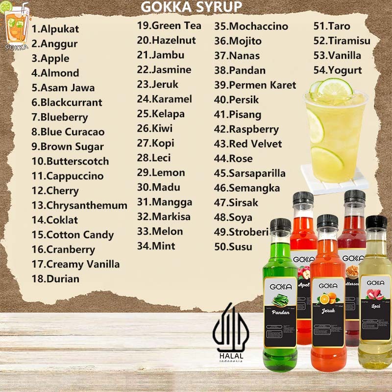 Jual GOKKA SYRUP ANEKA RASA 350ml International Halal / Sirup Semua ...