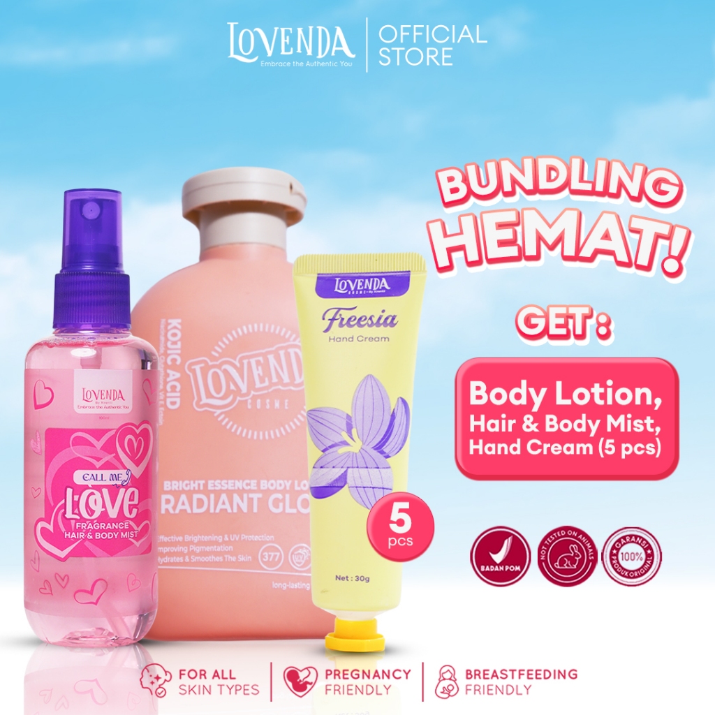 Jual [LIVE EXCLUSIVE] Lovenda Triple Body Lotion | Hand Cream | Hair ...