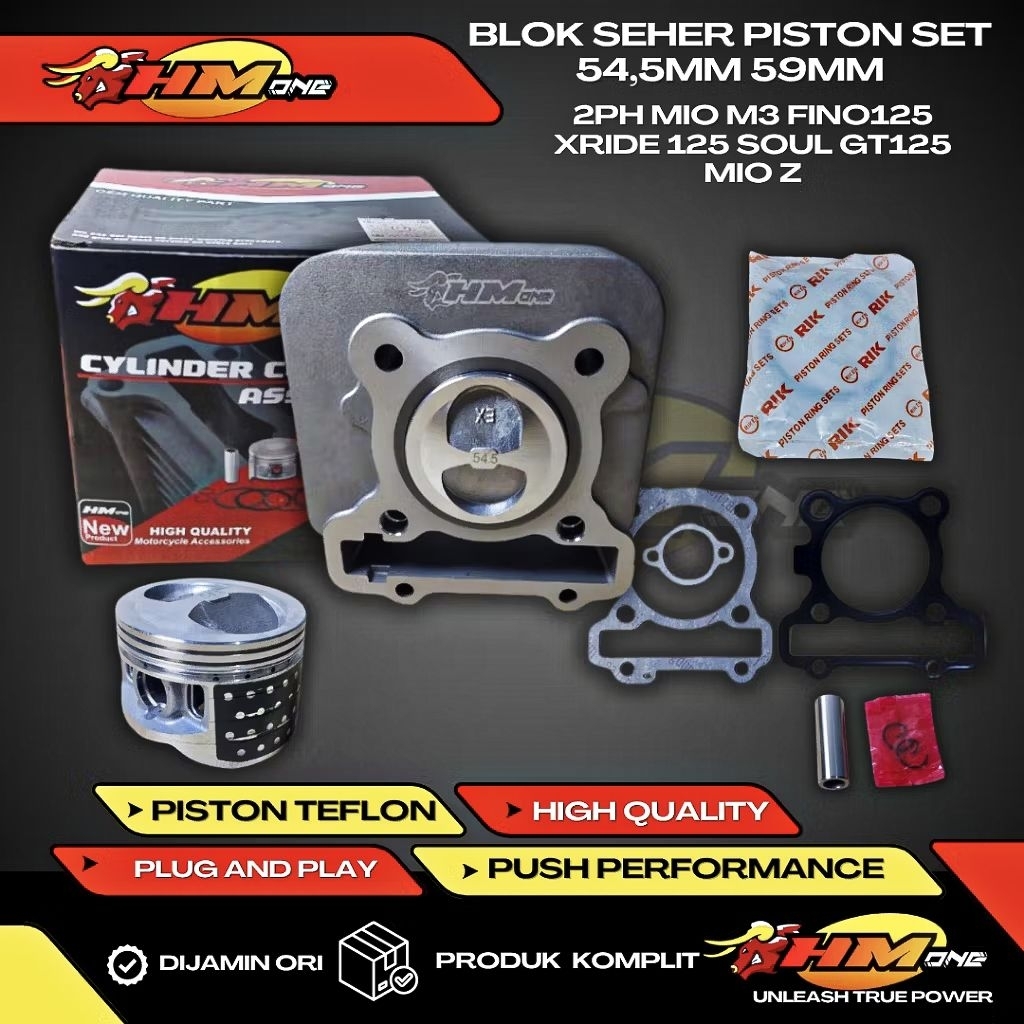 Jual Blok Seher Mio M3 Fino 125 X-Ride 125 Soul GT 125 Mio Gear Mio S Bor Up 54,5 mm 59 mm Hm ...