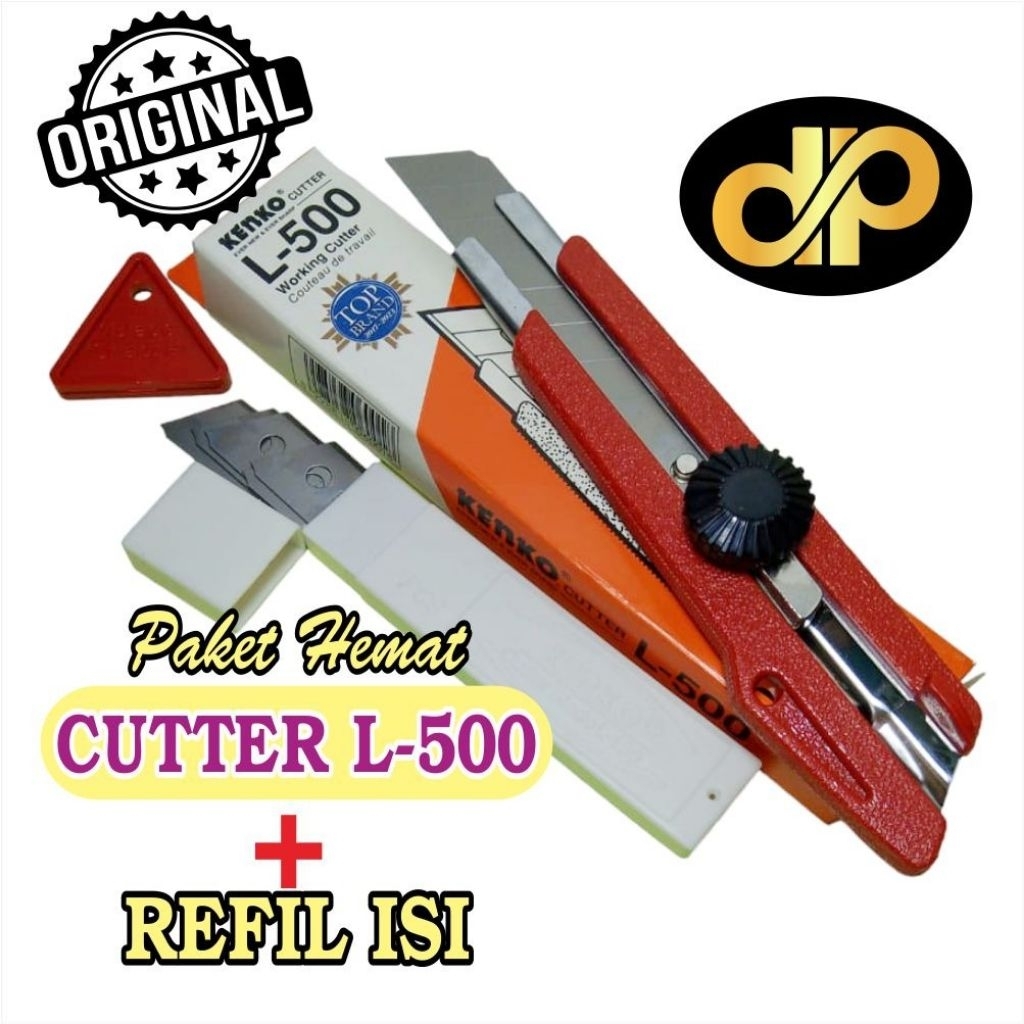 Jual PROMO PAKET CUTTER + REFIL ISI KENKO CUTTER KENKO L-500 CUTTER ...